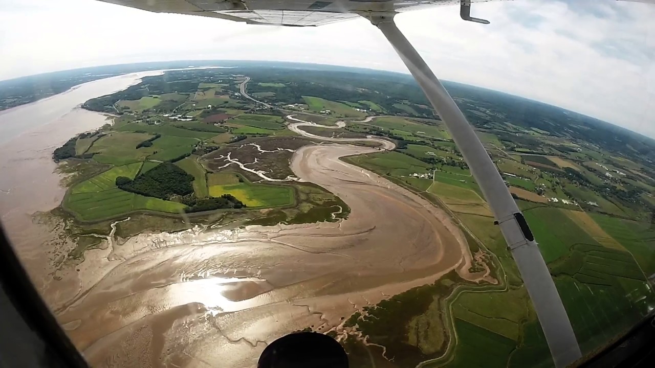 Flight around Minas Basin, Nova Scotia (final) - YouTube