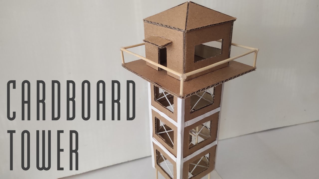 How to make a military tower out of cardboard. - YouTube