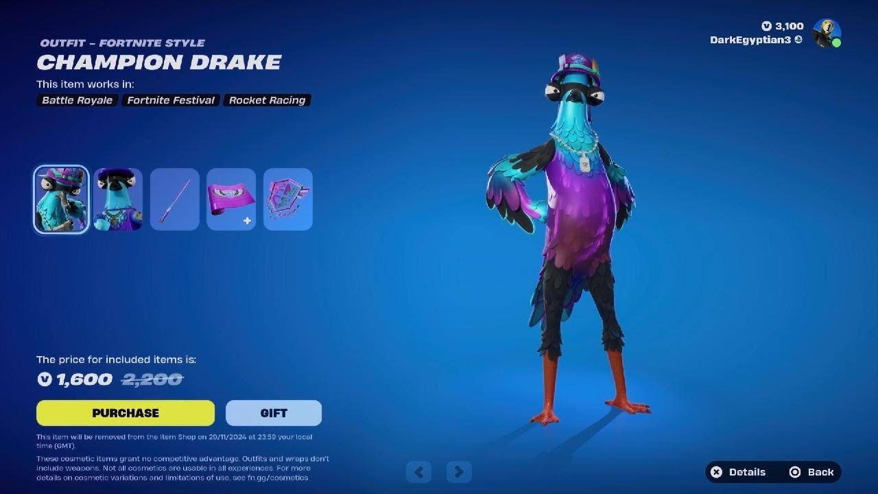 Fortnite | *NEW* FNCS Champion Drake Bundle Review & Overview / is it ...