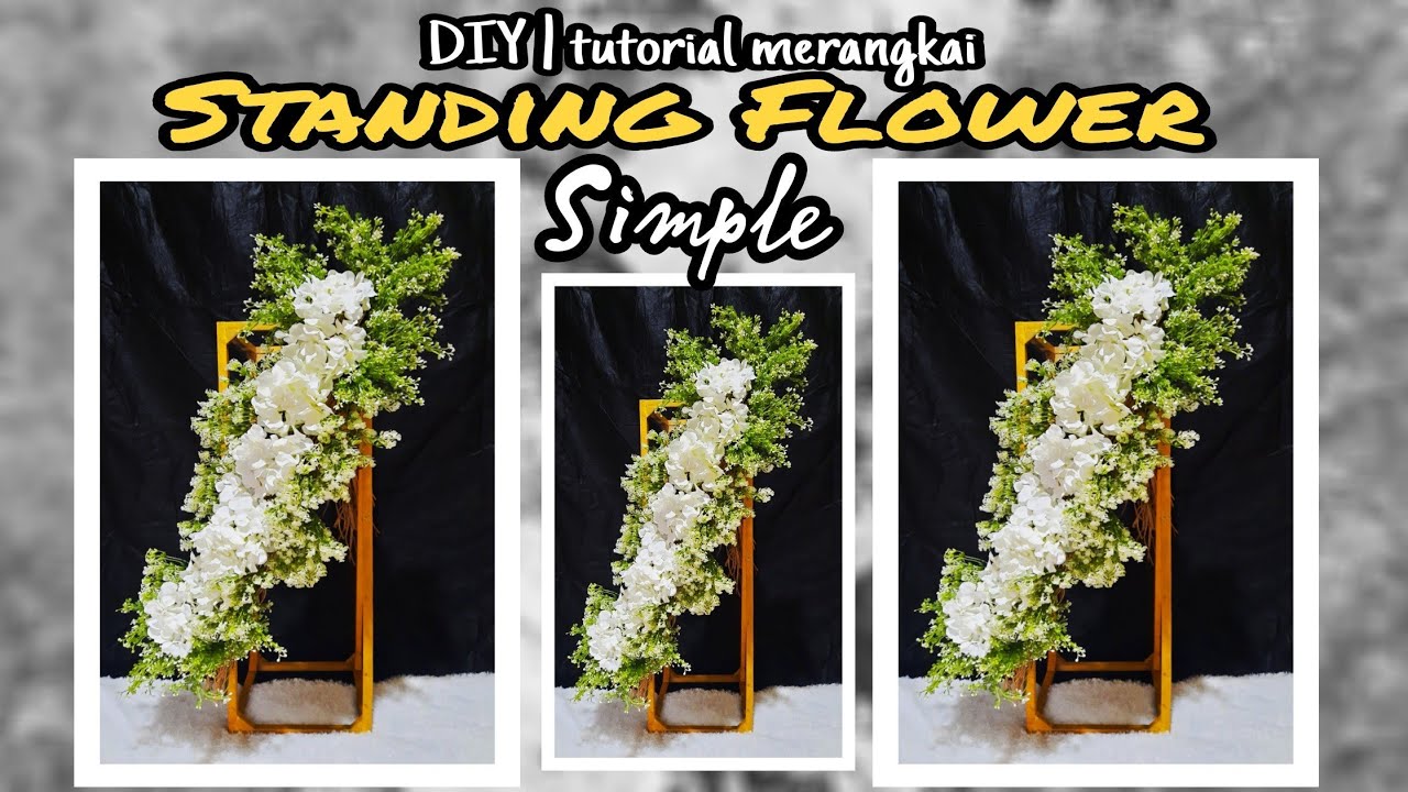 DIY | Membuat Standing Flower #6 hanya 2 Jenis Bunga - YouTube
