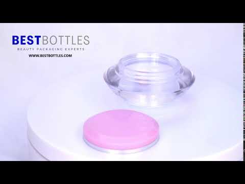 Cream jar, Clear Pink cap, Capacity: 15ml | Best Bottles Cosmetic ...