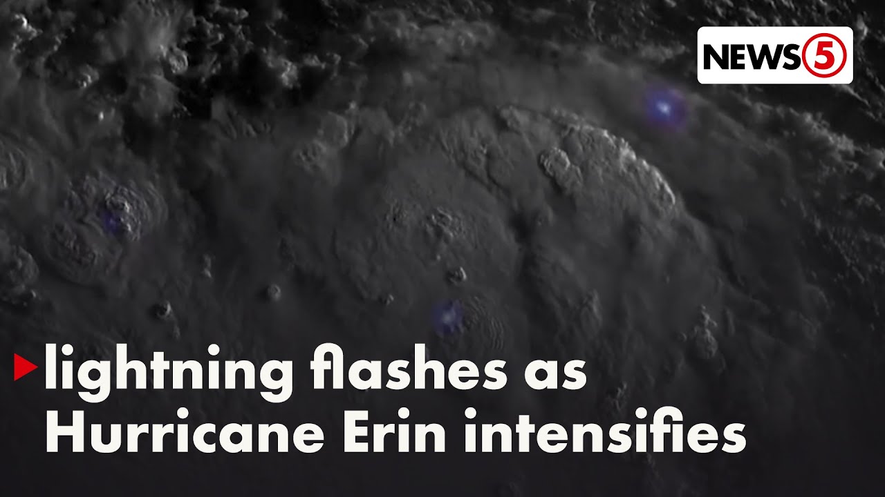 Satellite imagery captures lightning flashes as Hurricane Erin ...