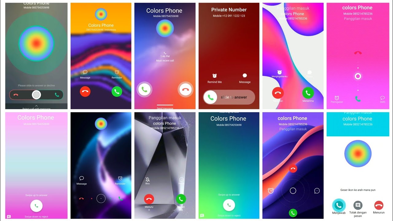 12 cellphone incoming call part 70..walpaper background and mix ...