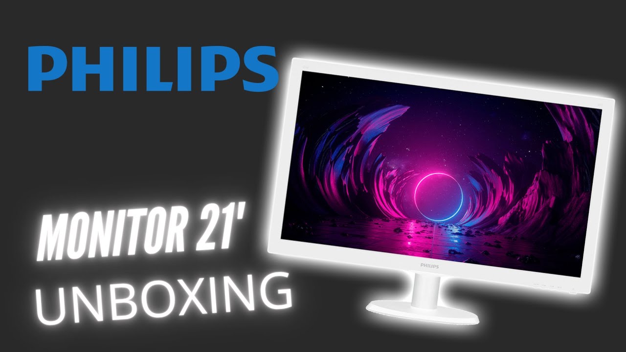 Monitor Phillips 21,5' Branco LED 223V5LHSW2 - UNBOXING - YouTube
