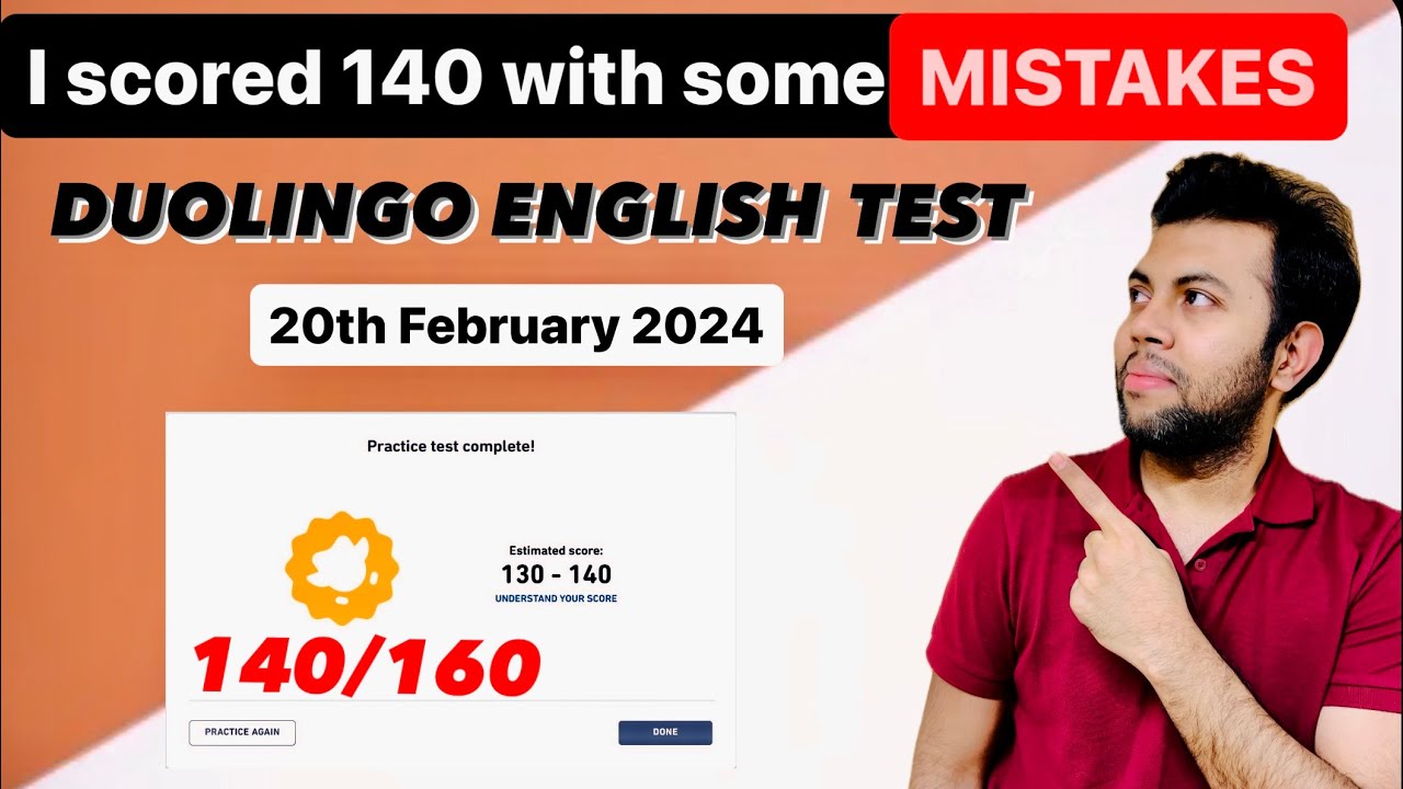 Duolingo English Practice Test | How to score 140 with some mistakes in ...