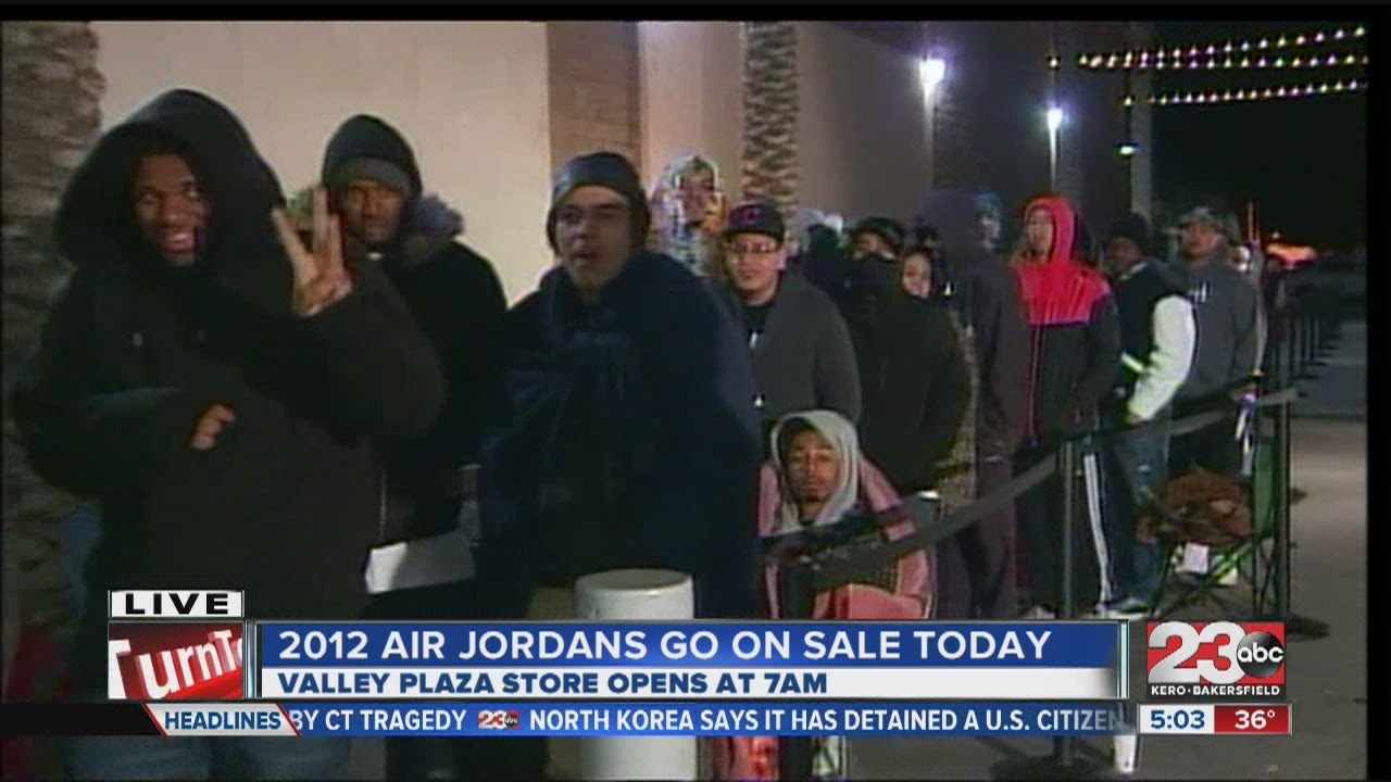 People line up for Air Jordans - YouTube