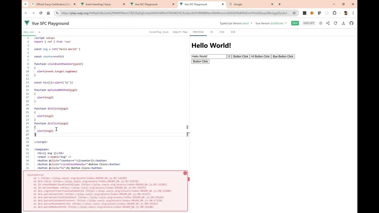 VueJS under 5: event modifier and mouse modifier explained with propagation as example - YouTube