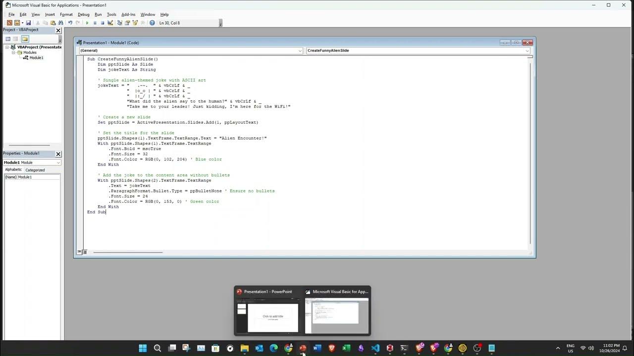 how to enable PowerPoint developer tab and insert VBA code - YouTube