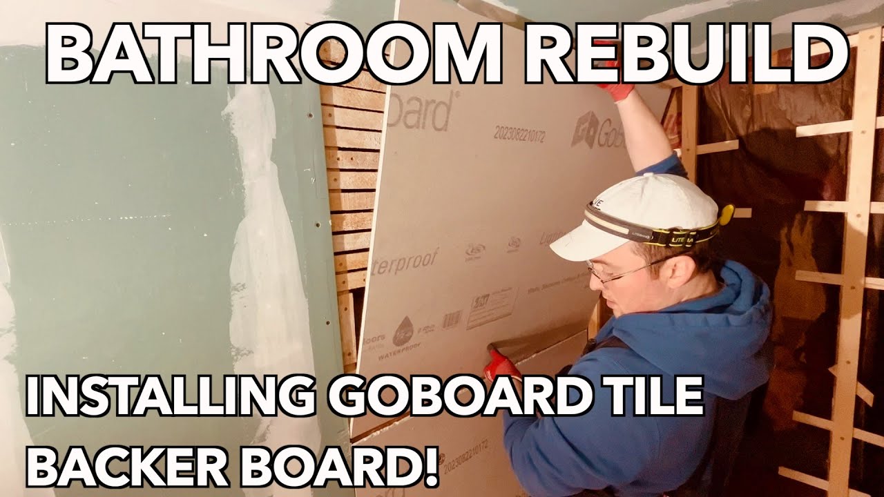 Bathroom Rebuild: Installing Goboard tile backer board in the shower ...