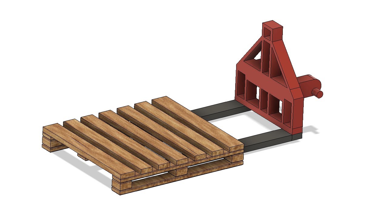 Designing a simple pallet in Fusion 360 to suit our rear link pallet ...