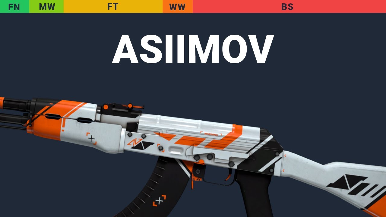 AK-47 Asiimov - Skin Float And Wear Preview - YouTube