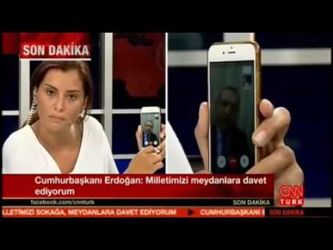 Turkey President Erdogan asks help from nation on Skype Announcement 16.07.2016