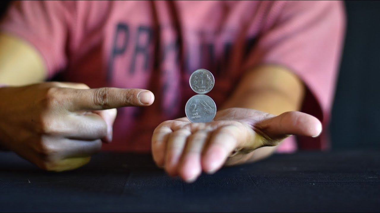 Floating coins in the air trick - YouTube