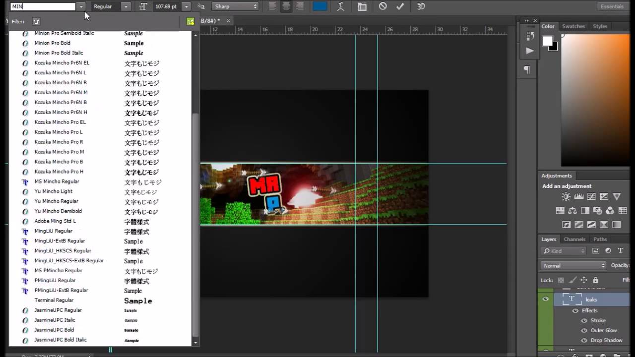 Minecraft Youtube Channel Banner Template | Photoshop Tutorial | PSD ...