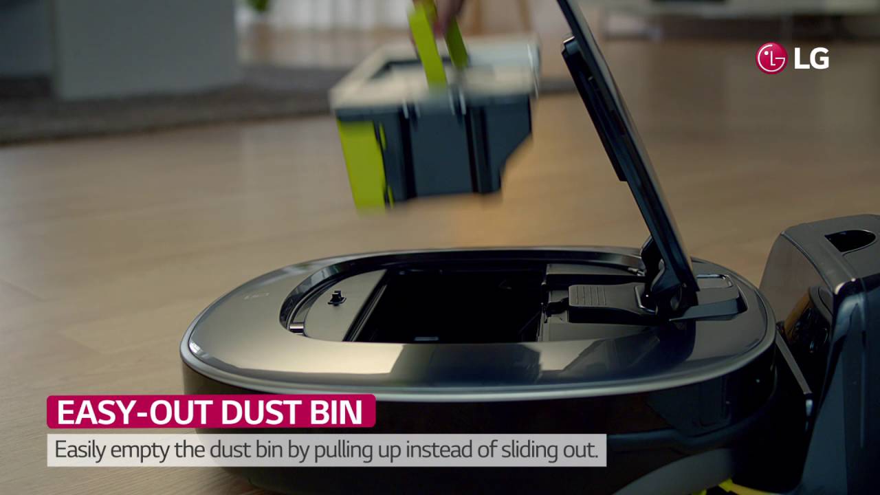 LG CordZero™ HOM-BOT TURBO+: USP/ EASY OUT DUST BIN - YouTube