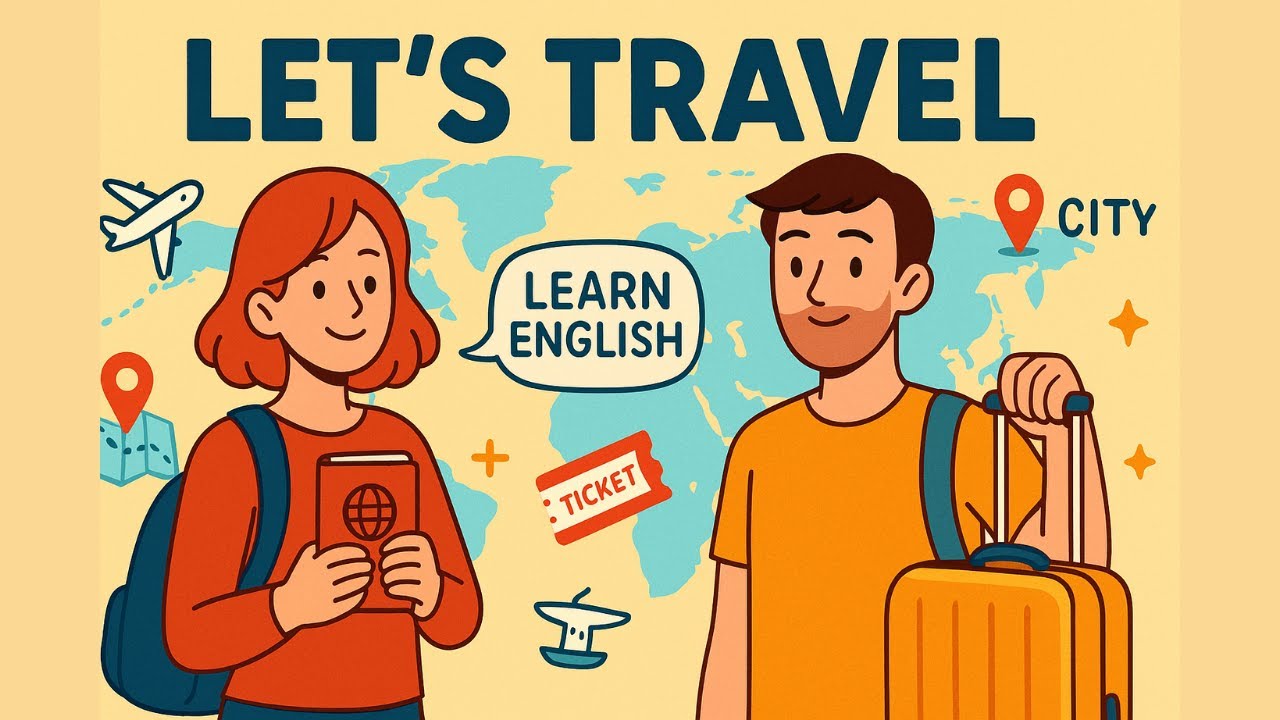 Let’s Travel – A1 English Dialogue for Beginners with Subtitles - YouTube