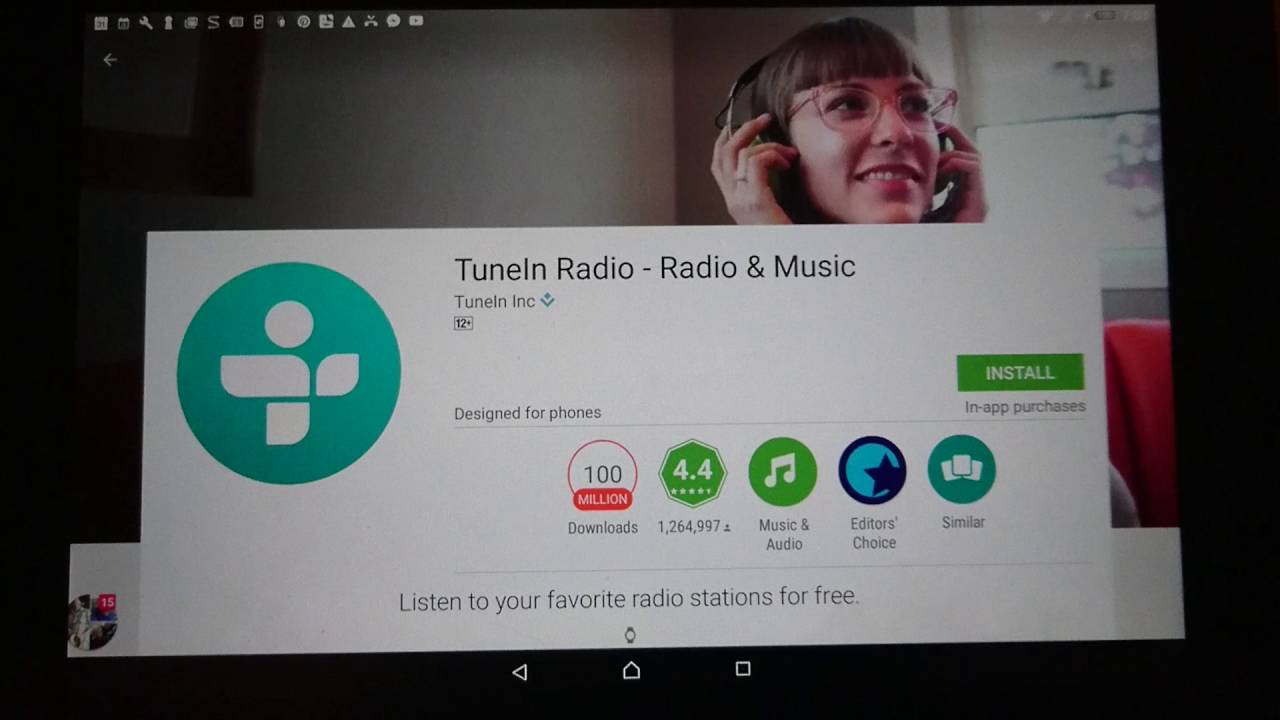 How to install Tunein app on android device - YouTube