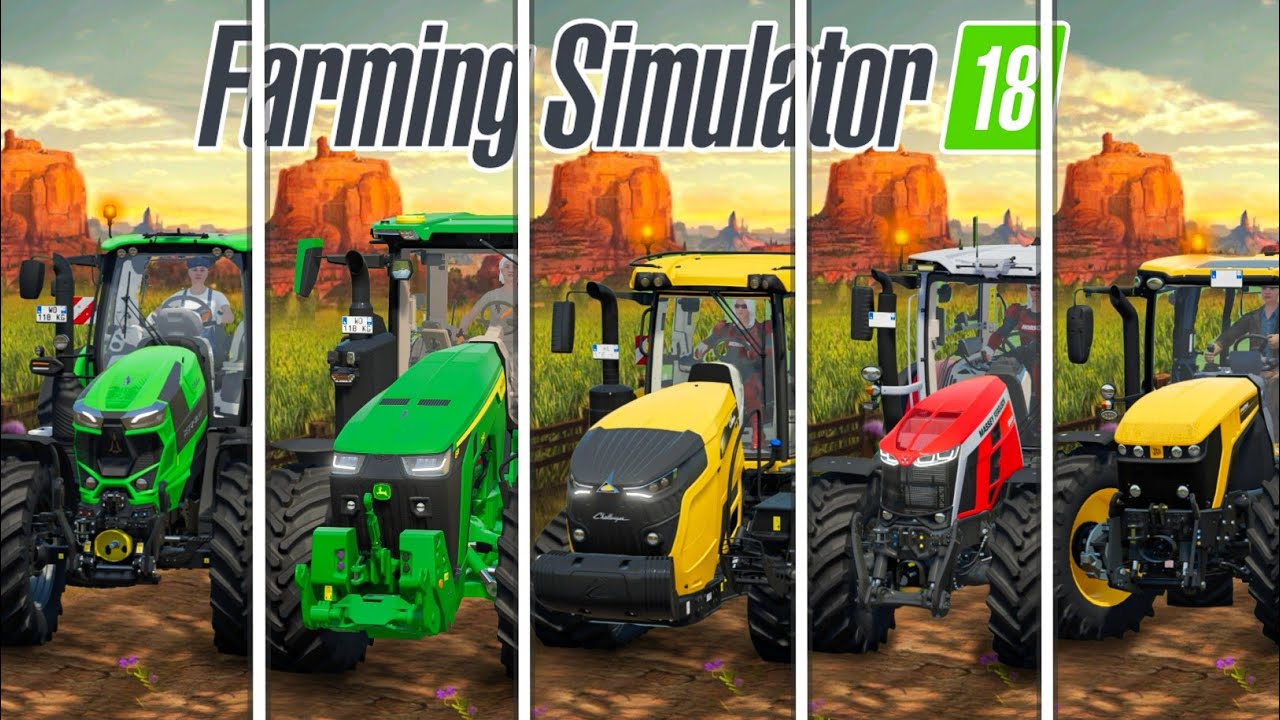 Using 5 Different Tractor With Multiplayer In Fs 18 | Farming Simulator ...