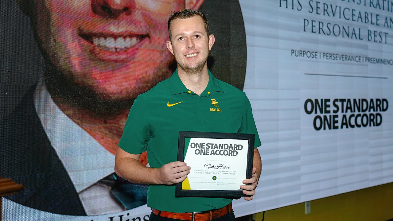 Baylor Athletics: Nick Hinson - One Standard One Accord Staff Awards ...