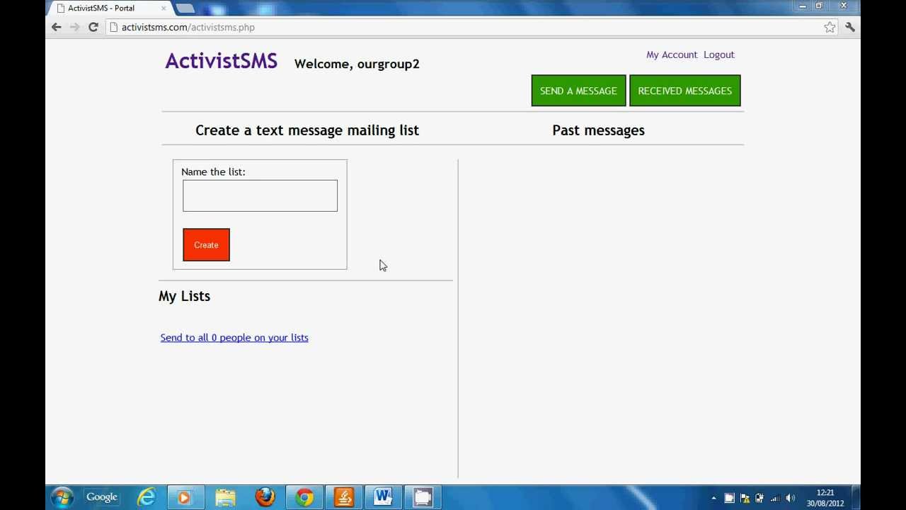 Setting up a text message mailing list. - YouTube