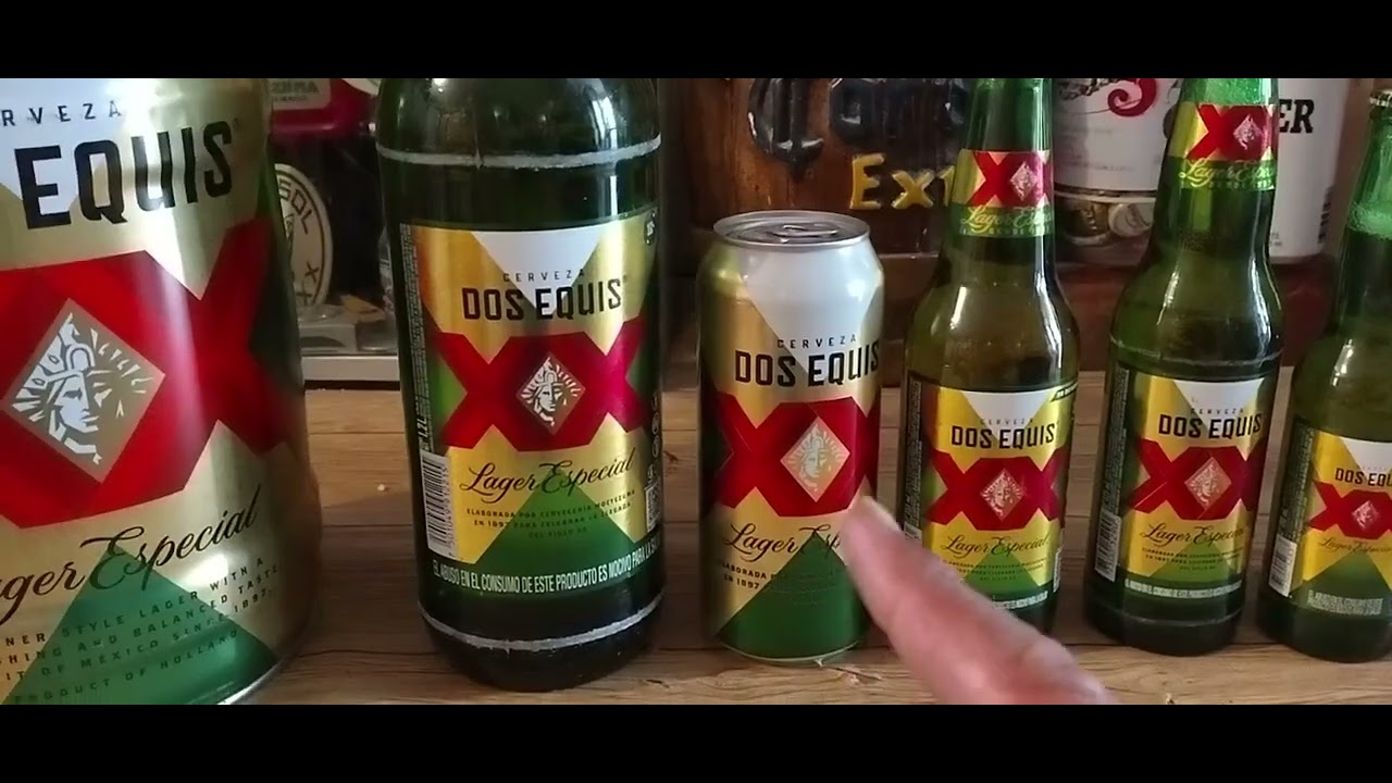Las presentaciones de la cerveza xx lager especial con el codigo QR ...