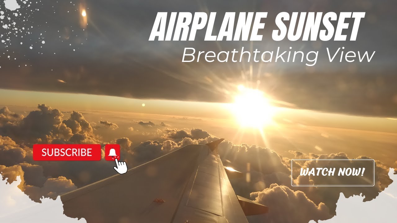 Sunset Above The Clouds By Airplane's Window, Indigo || Amazing Sunset ...