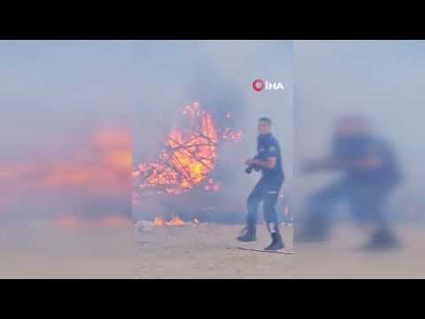 Ada Göl Mesire Alanı yakınında yangın paniği