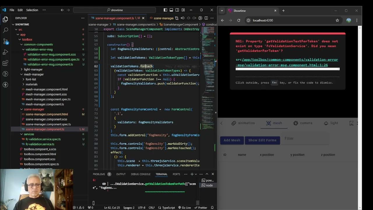 Angular/ThreeJS - Video 282 validation refactor - YouTube