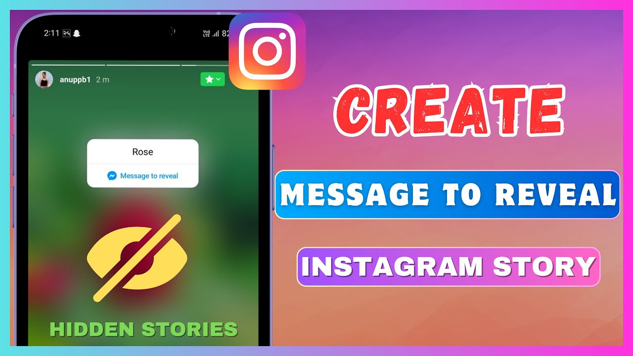 How To Add Message To Reveal In Instagram Story | Create Hidden ...