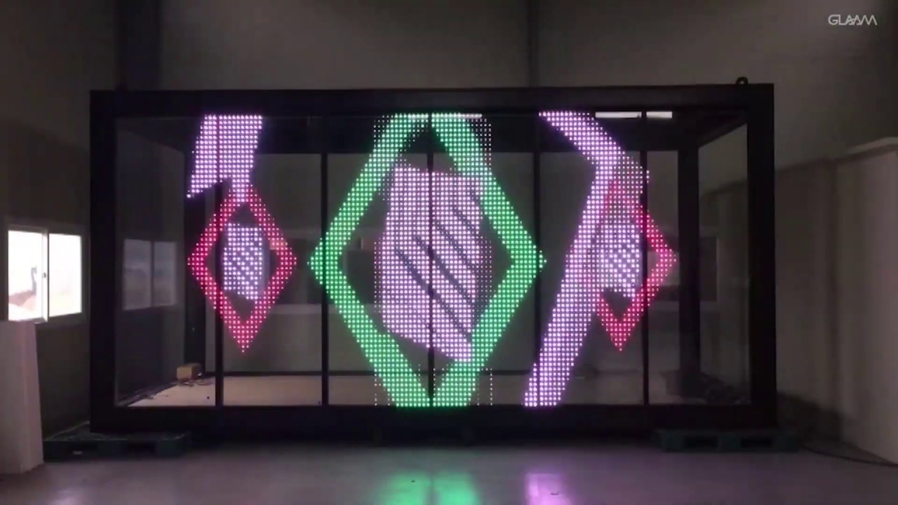 [GLAAM] 글람, 놀라운 투명LED유리 지글라스 테스트(1), 전시부스, 축제부스, 팝업스토어, ,투명디스플레이, G ...