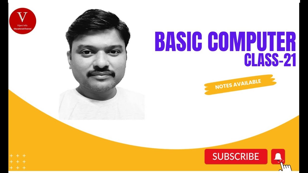 Basic Computer Class-21|ಕಂಪ್ಯೂಟರ್ Class-21I KAS|PSI|FDA|HSTR|GPSTR|SDA ...