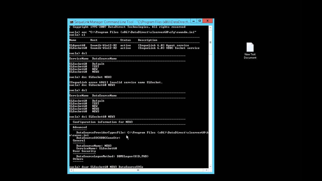 How to create a SequeLink DSN using the command prompt? - YouTube