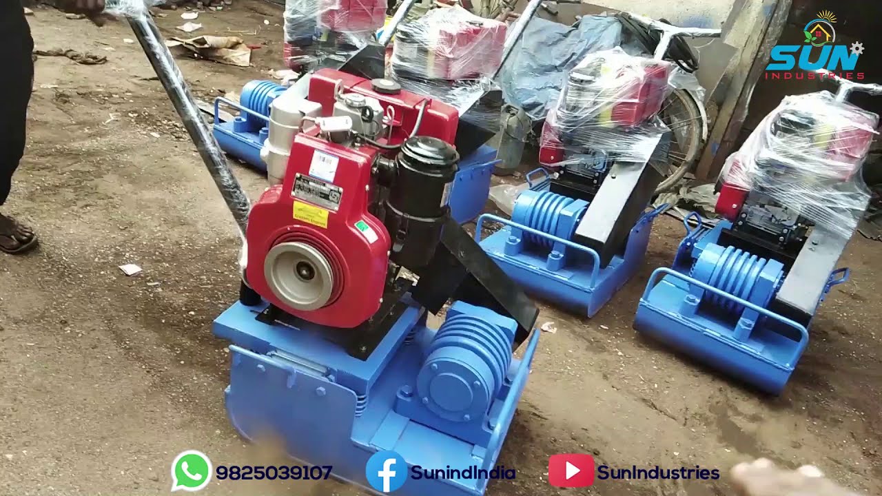 Earth compactor diesel engine working | Soil Compactor | Dhumas Machine ...