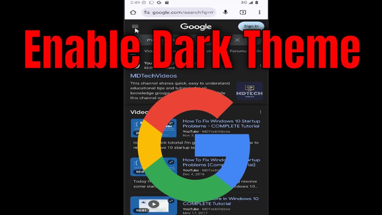 How to Enable Dark Theme in Google Chrome for Android? - YouTube