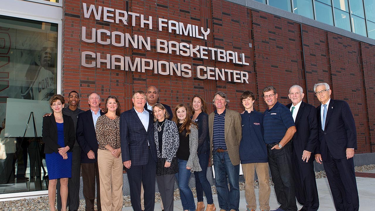 UConn Basketball Champions Center Named For Werth Family - YouTube