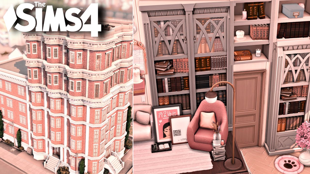 Cozy Bookworm's Apartment | Book Nook Kit | No CC | The sims 4 | Stop ...