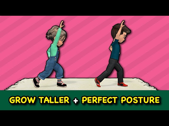 20 Min Kids Workout: Grow Taller + Perfect Posture! - Videos For Kids