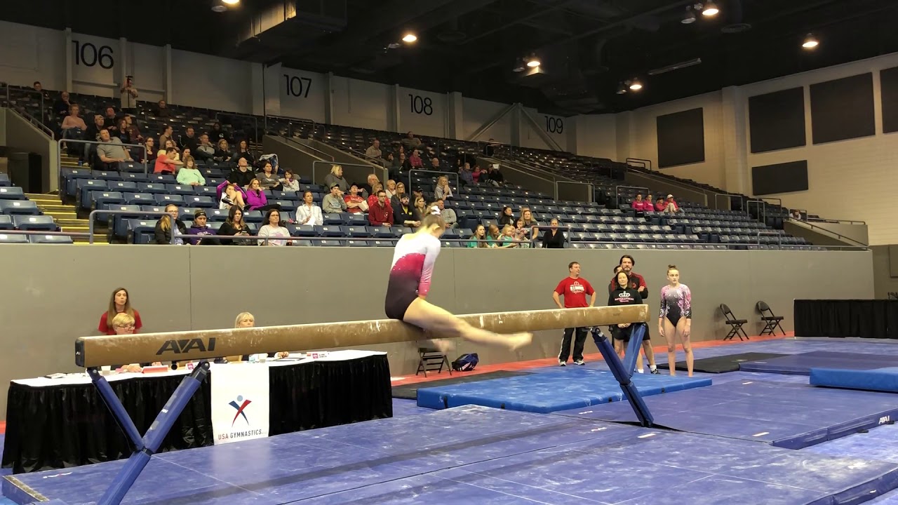 Brooke Conley, GymNasti | L10 Beam 2018 Region 5 Championships - YouTube
