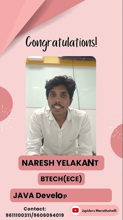 Student Successfully Placed | Java Full Stack Development | Jspiders ...