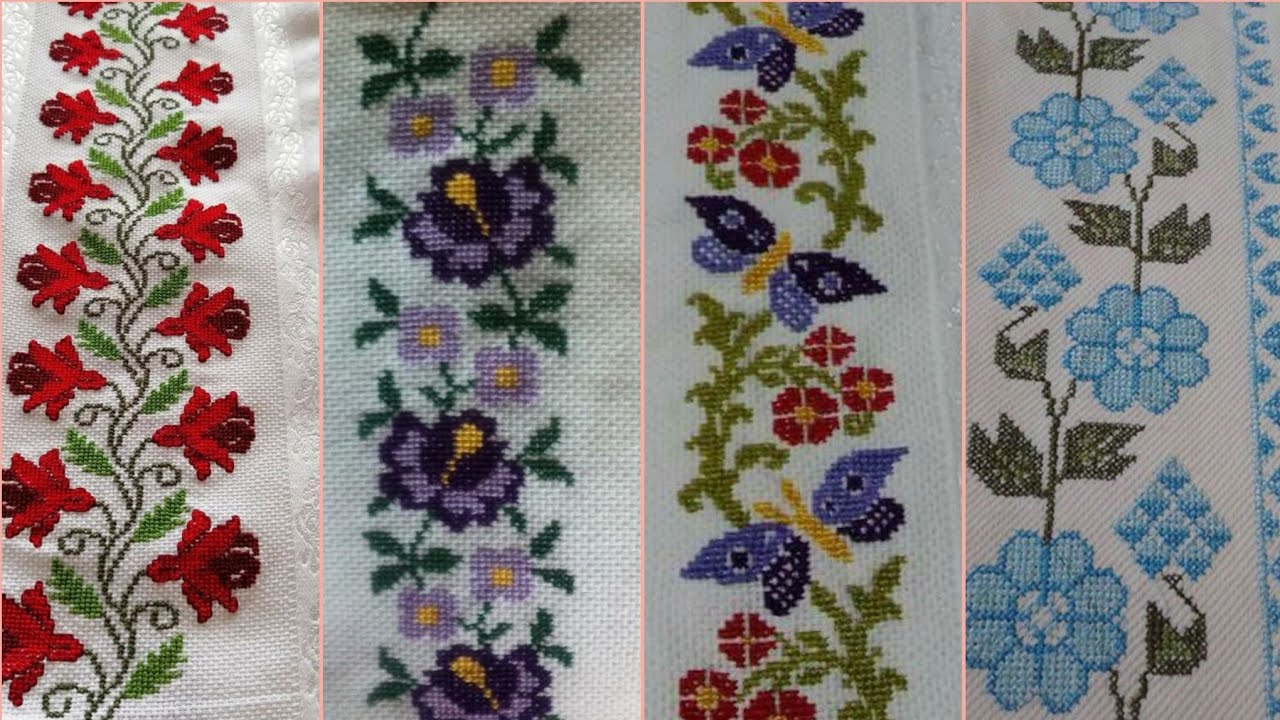 handmade cross-stitch Borderline designing ideas # ...