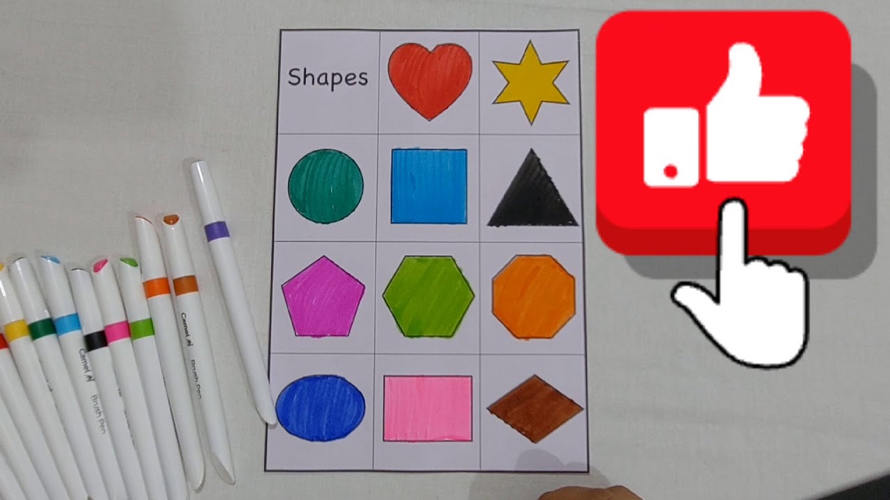 Colours and Shape Identification 2 In 1 - YouTube