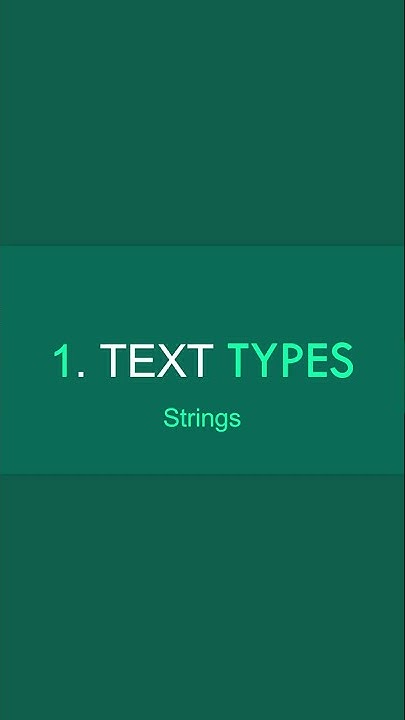 Data Types in Python | Python short tutorial - YouTube