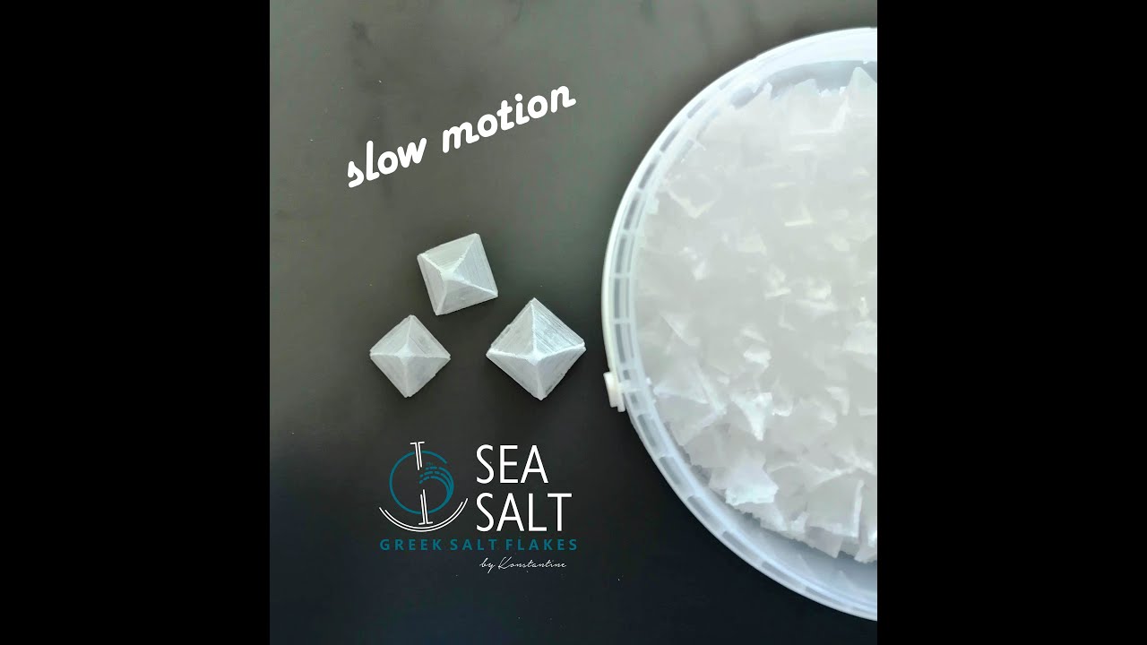 Greek Sea Salt Flakes Production Slow Motion - Premium Salt Producers ...