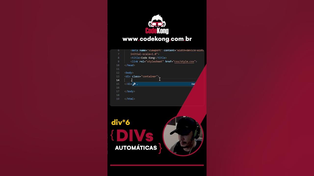 Aplicando Divs automáticas com VSCODE - Code Kong #automobile #frontend #codekong #css - YouTube
