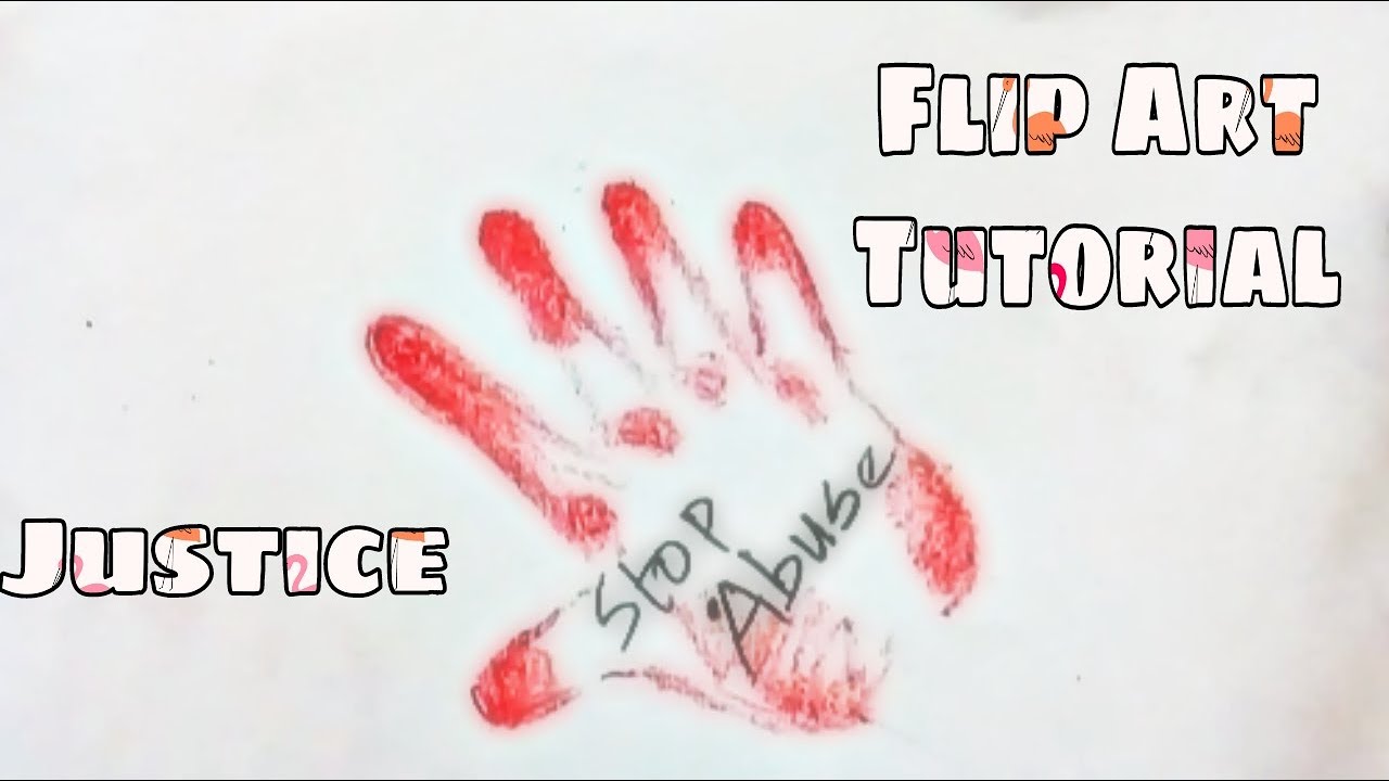 How to draw flip art basic tutorial | stop child abuse | Justice - YouTube