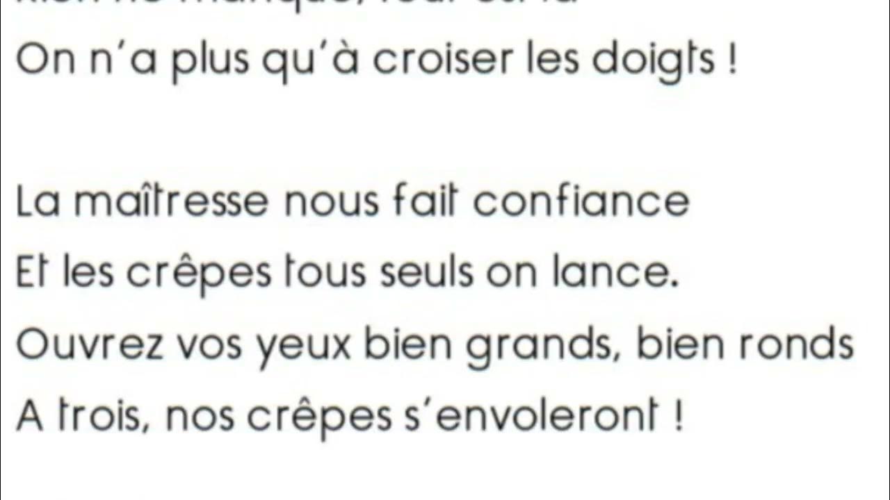 Crêpe saute poésie/ Fabienne berthomier - YouTube