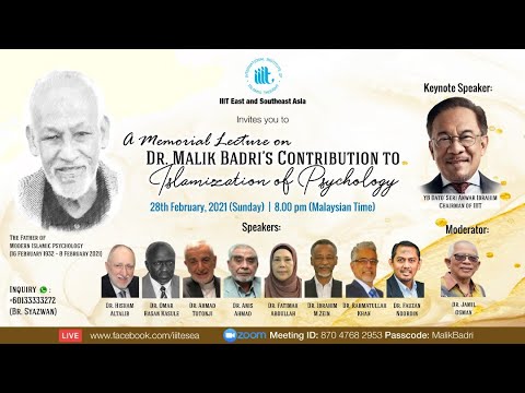 Memorial Lecture in Honoring Professor Dr. Malik Badri - YouTube