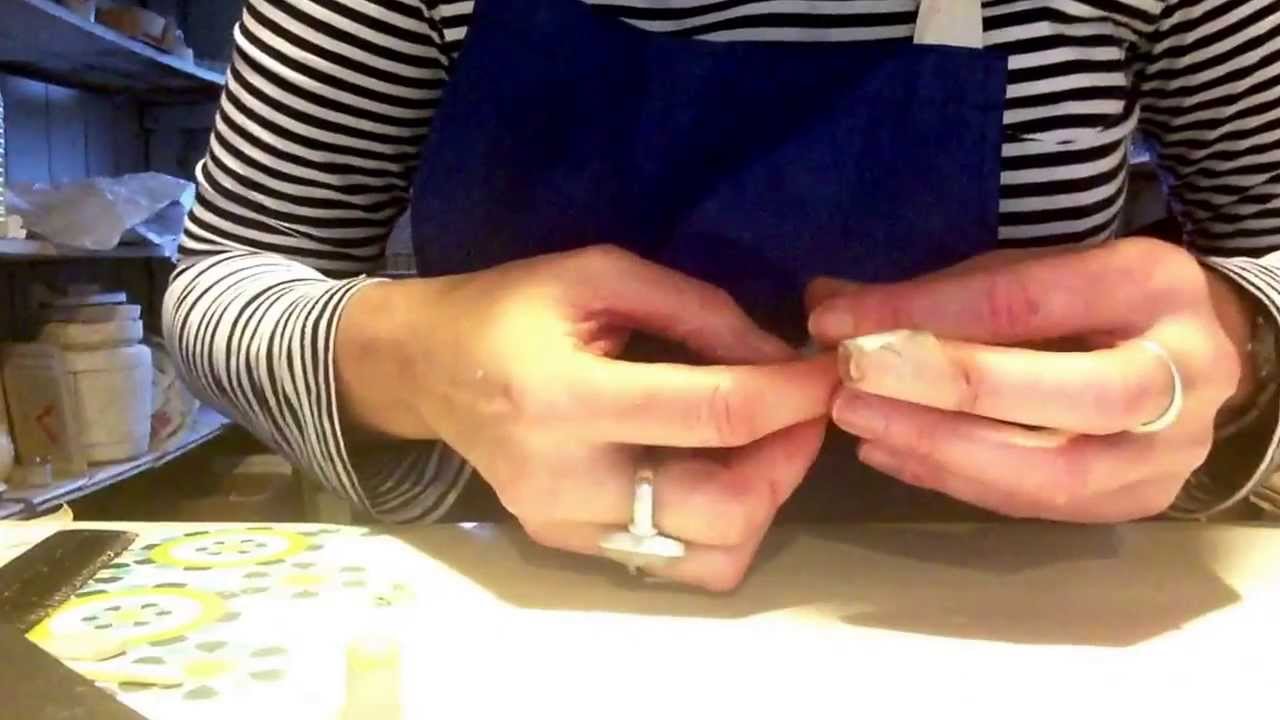 How to make a daisy out of bone china clay - YouTube