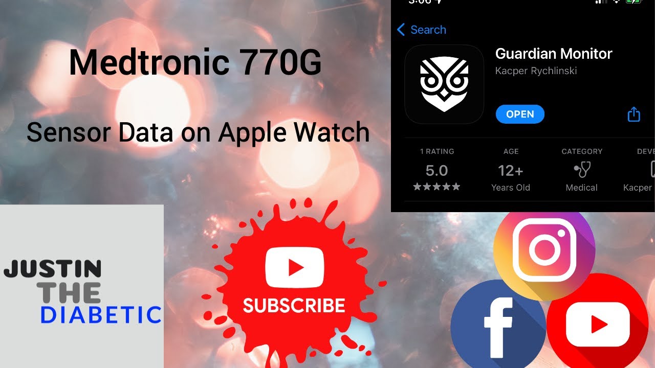Guardian Monitor App Medtronic Data on Apple Watch - YouTube