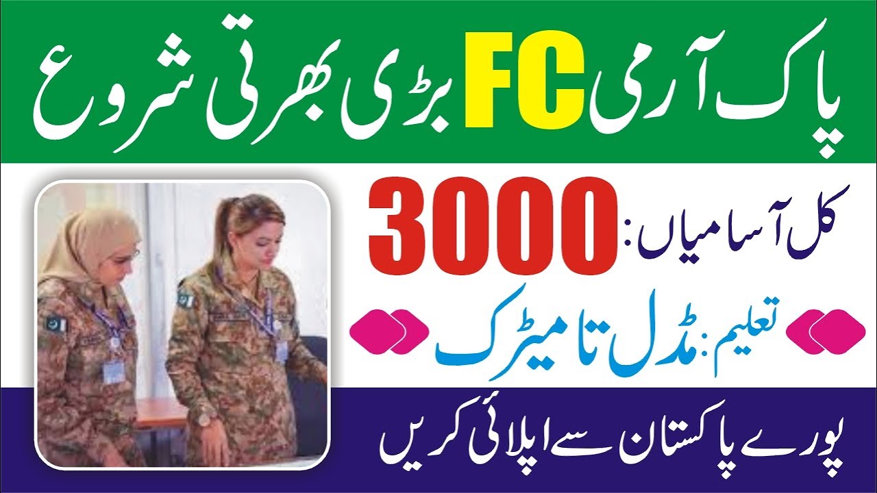 Pak Army Jobs | FC Jobs 2021 | Govt Jobs | New Jobs 2021 | Frontier ...